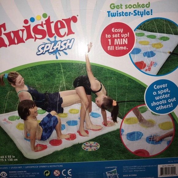 Swim | Hasbro Twister Splash Water Game For Kids Backyard Sprinkler ...